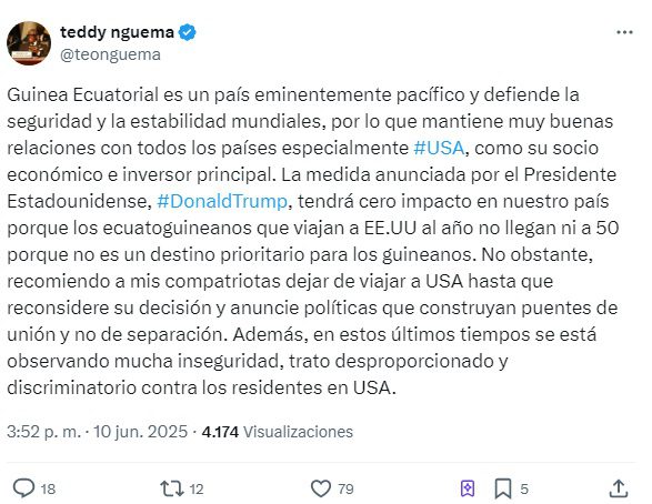 Nguema Obiang Mangue: "La medida anunciada por el presidente ...