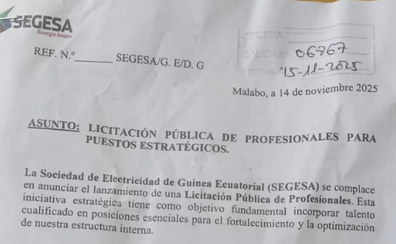 SEGESA anuncia una licitación pública para cubrir puestos estratégicos ...